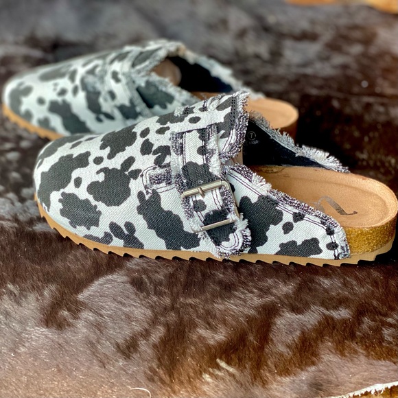 Very G | Shoes | Cow Print Slides | Poshmark